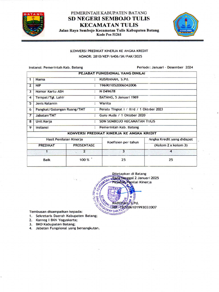 Konversi Pak 2024 Kusrianah | PDF