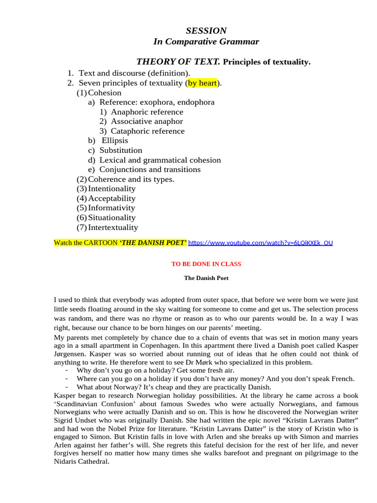 Theory of Text | PDF