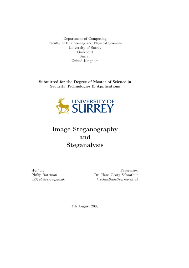 Steganography | PDF | Technology & Engineering