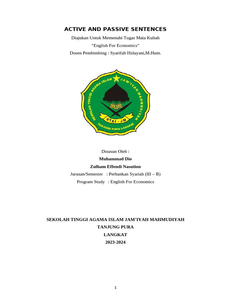 ACTIVE AND PASSIVE SENTENCES (Autosaved) | PDF | Subject (Grammar) | Linguistics