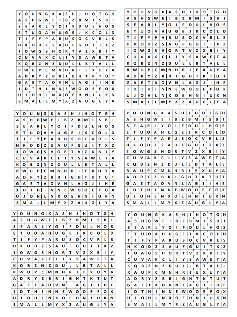 Opposites Word Search | PDF