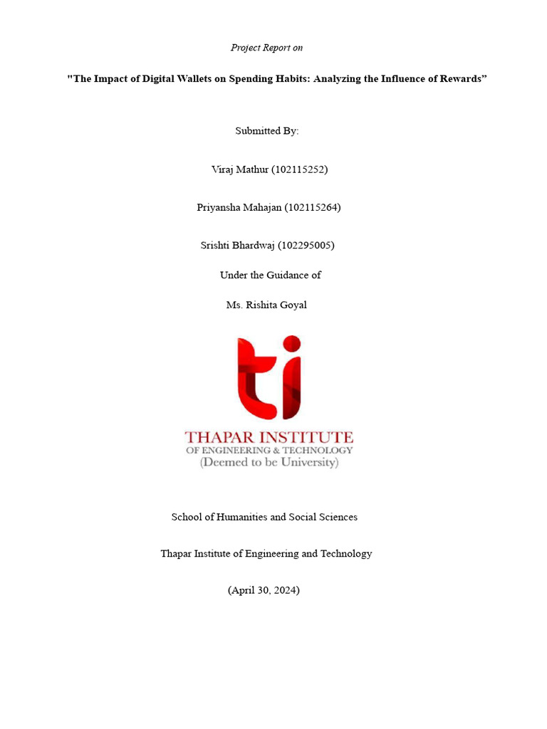 Digital Wallets and Spending Habits Analysis | PDF | Survey Methodology ...