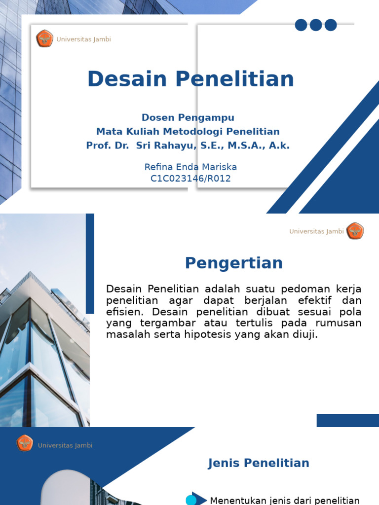 Desain Penelitian Refina Enda Mariska C1C023146 | PDF