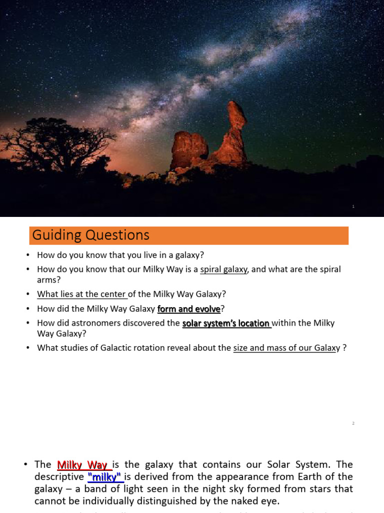 UNIT 6 Phys 3302 (Galaxies) | PDF | Milky Way | Galaxy