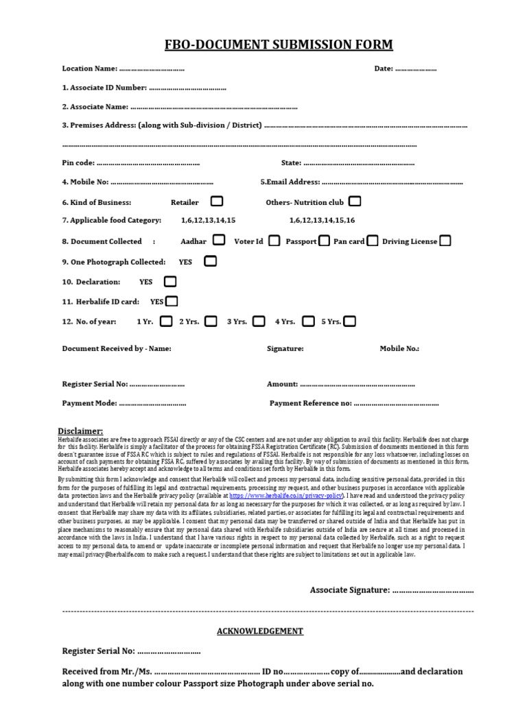 New Fbo Physical Form 1 | PDF | Government And Personhood