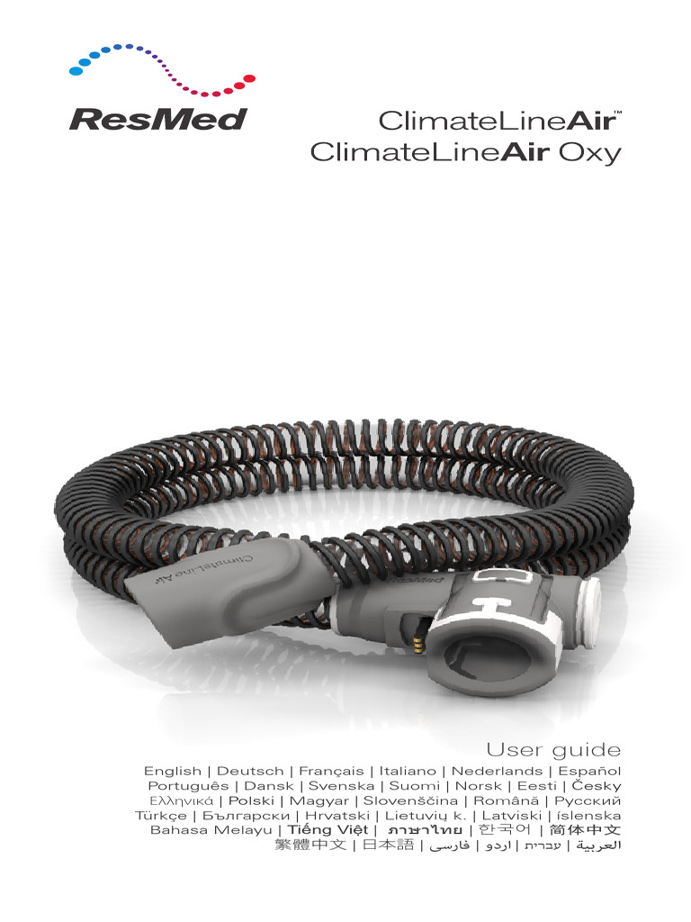 RESMED Climate Line Air - Climate Line Air Oxy MULTILINGUAL | PDF ...