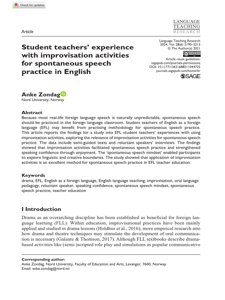 zondag-2021-student-teachers-experience-with-improvisation-activities ...