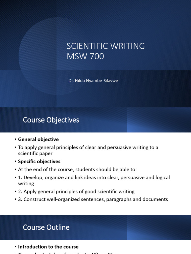 Scientific Writing Module 1 Slides | PDF | Science | Human Communication