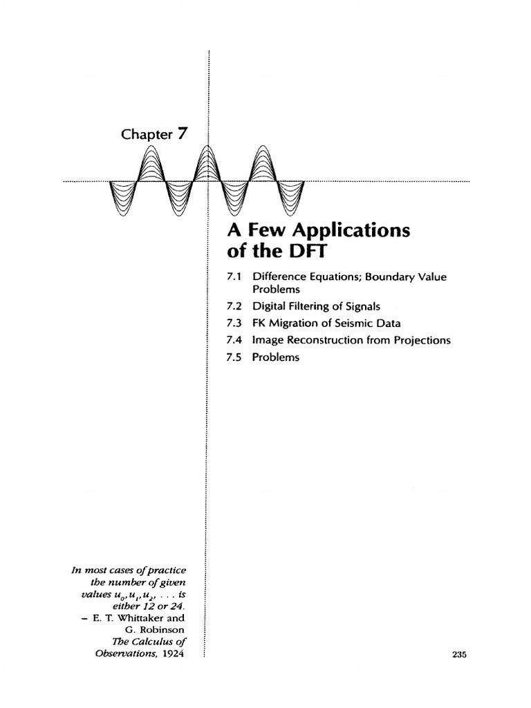 7 A Few Applications of The DFT 1995 | PDF | Recurrence Relation | Discrete Fourier Transform