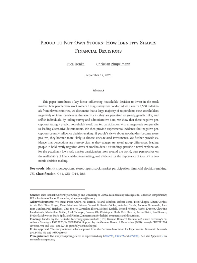 Luca Henkel | PDF | Sampling (Statistics) | Risk Aversion