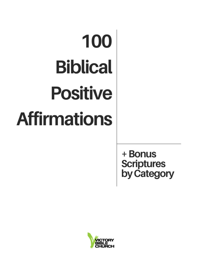 100 Biblical Affirmations for Strength | PDF | Jesus | Gospel Of John