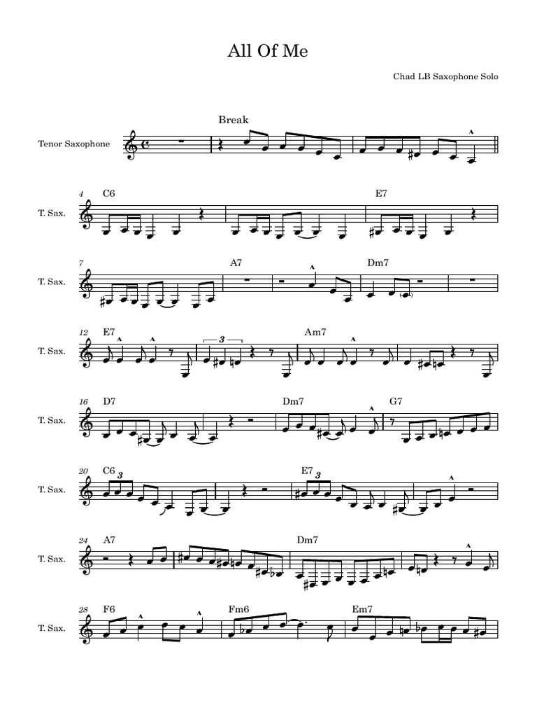 All of Me - Chad LB - Concert Key | PDF | Music Technology | Music Industry