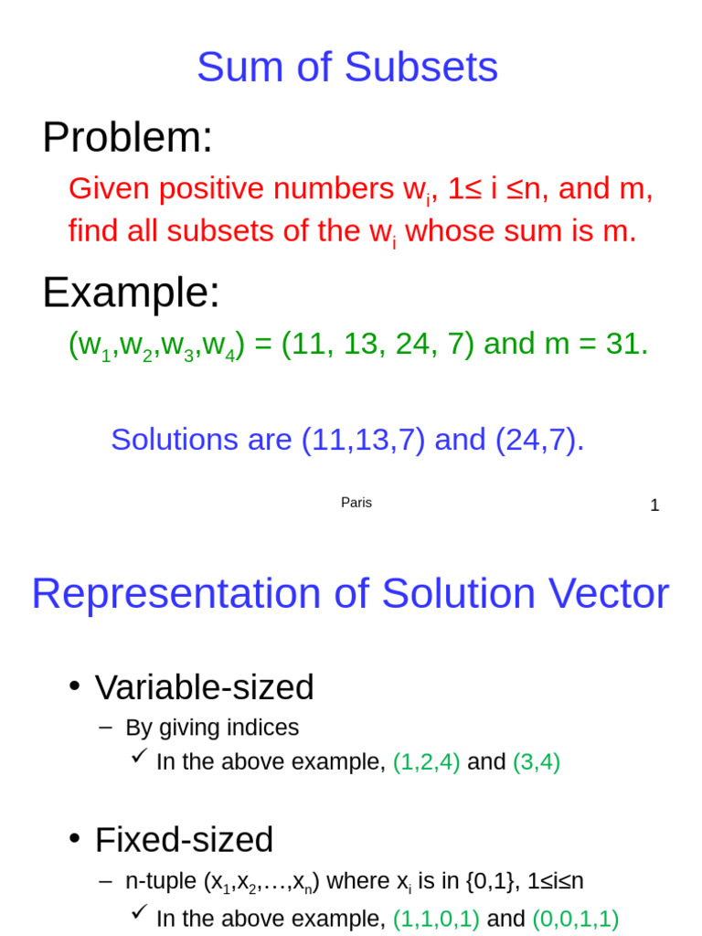 24 Sum of Subsets | PDF