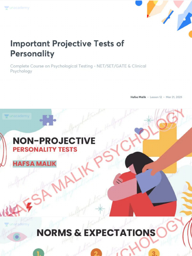 Important Projective Tests of Personality No Anno | PDF
