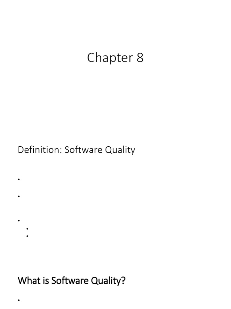 Lecturenote - 1409045371chapter 8 | PDF | Software Quality | Software
