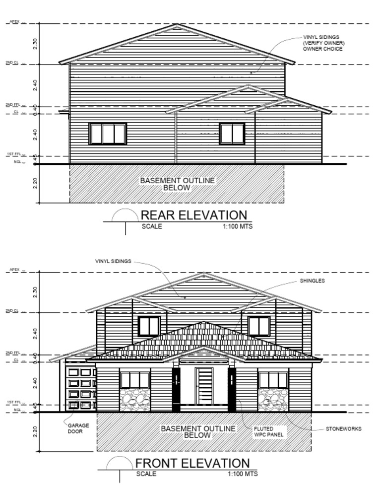 Rear Elevation: Below Basement Outline | PDF