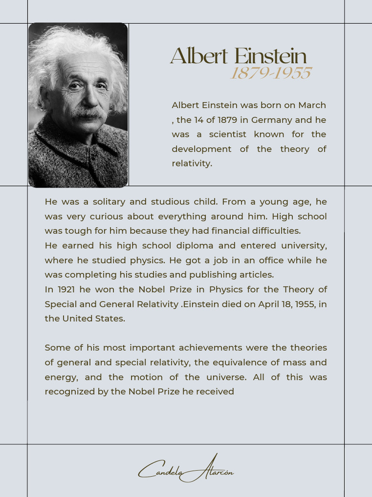 Albert Einstein: A Brief Biography | PDF