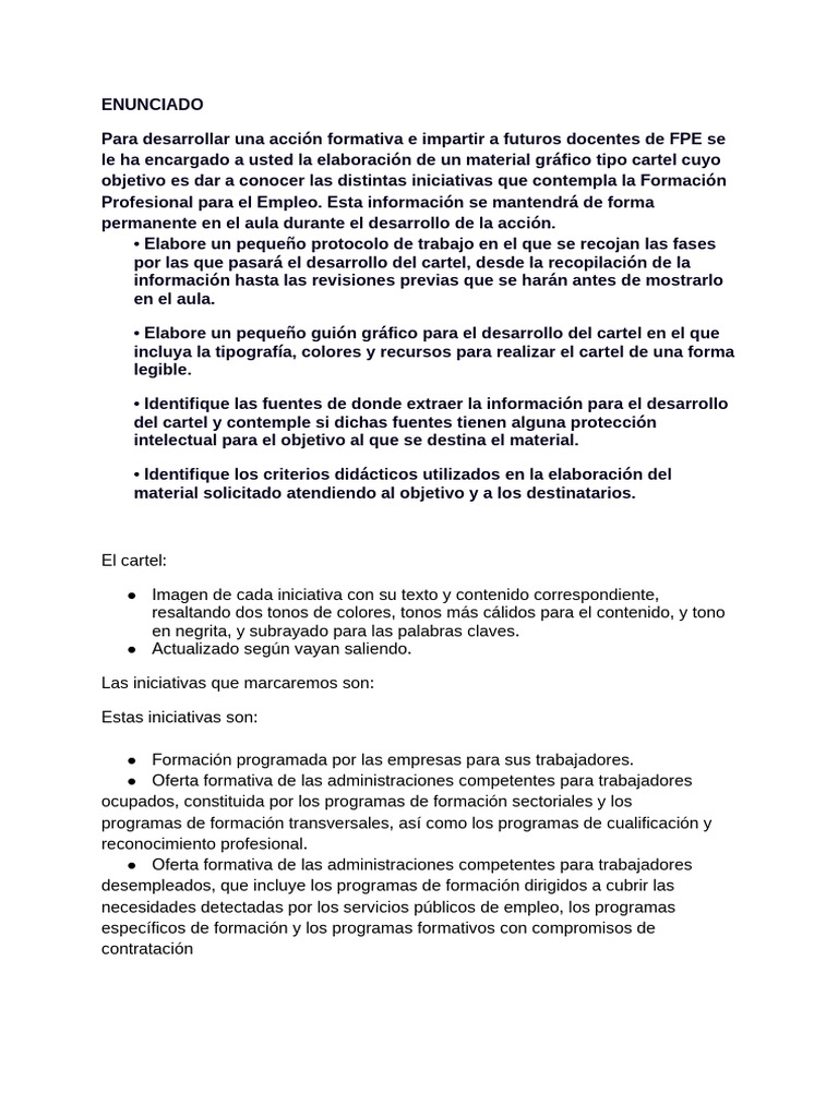 MF1443. Caso Práctico Tema 1 | PDF | Póster