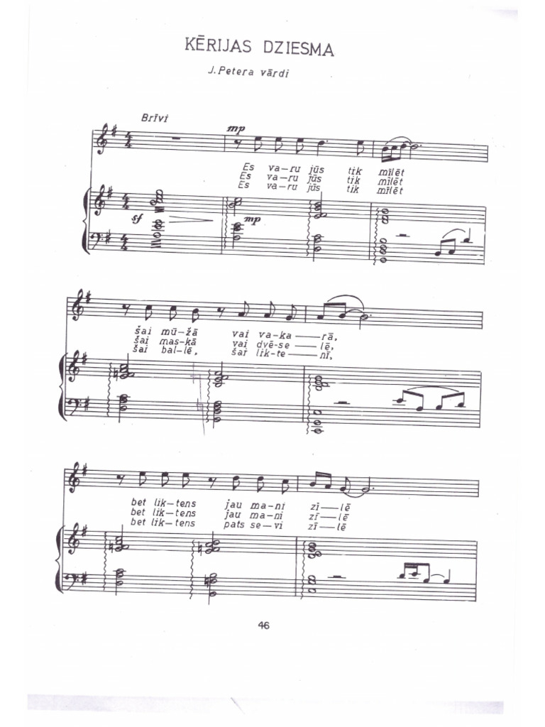 Pauls-Kerijas Dziesma Notis | PDF