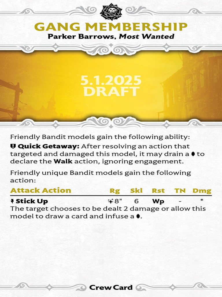 M4E Stat-Cards Bandit DRAFT 5.1.2025 | PDF | Ballistics | Projectiles