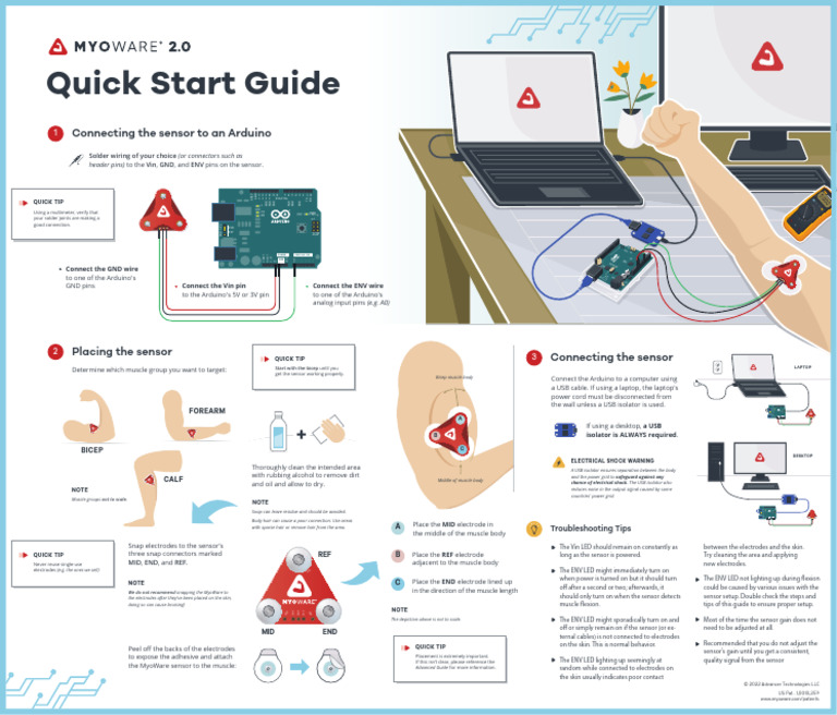 MyoWare_v2_QuickStartGuide | PDF | Computer Engineering | Manufactured Goods