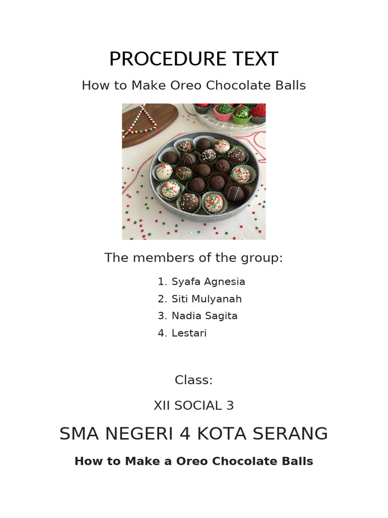 Oreo Choco Balls | PDF