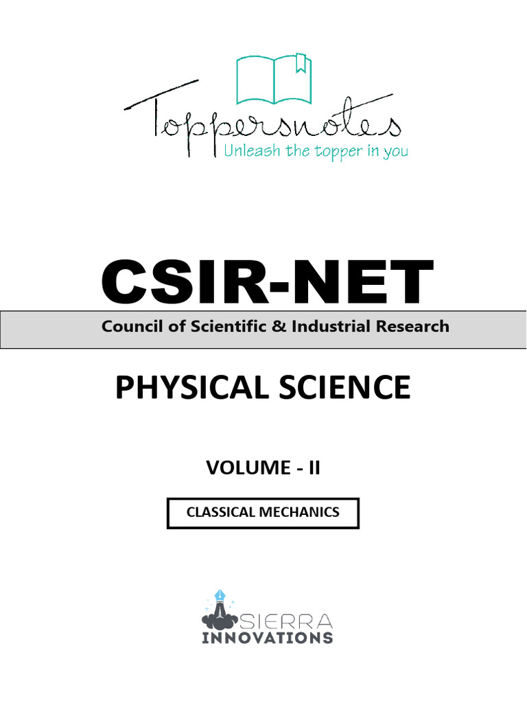 CSIR Physical Science 2.classical Mechanics Sample | PDF