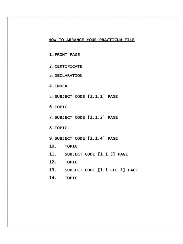 Practicum Arrange List | PDF