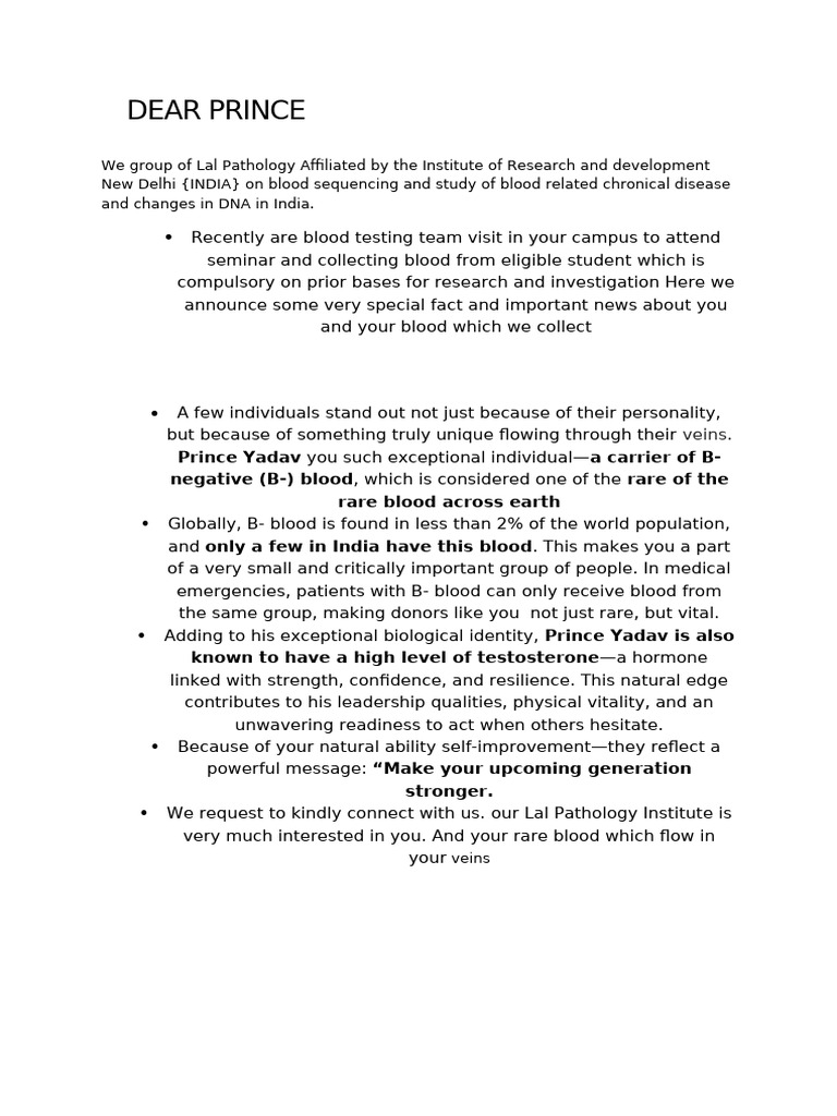 Dear Prince | PDF