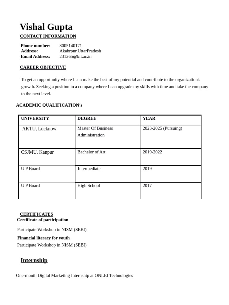 Pradeep Tiwari New Resume 2 New | PDF