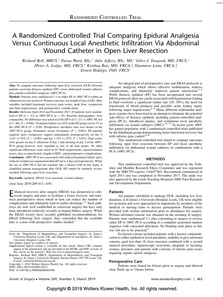 00007 | PDF | Anesthesia | Pain Management