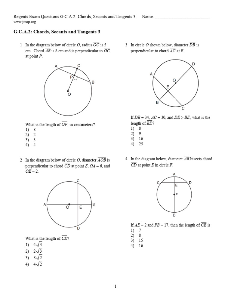 Circle Geometry: Chords and Diameters | PDF | Perpendicular | Circle