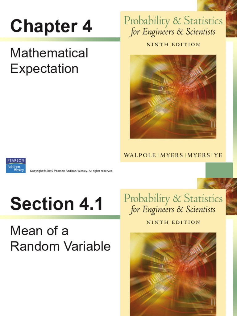 Walpole ch04 | PDF | Variance | Probability