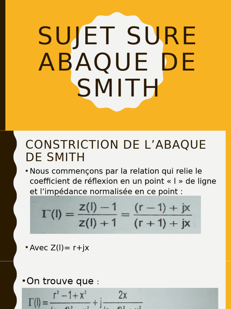 Abaque de Smithe | PDF | Ligne de transmission | Électrotechnique