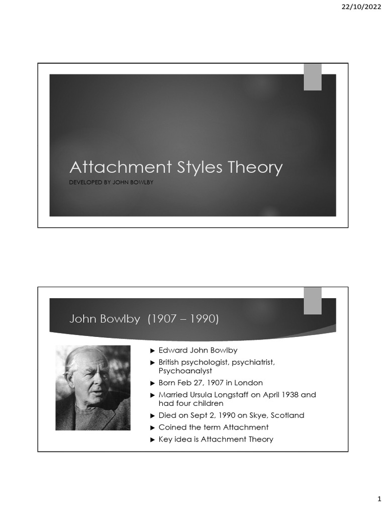 Attachment Style Theory | PDF | Attachment Theory | Psychology