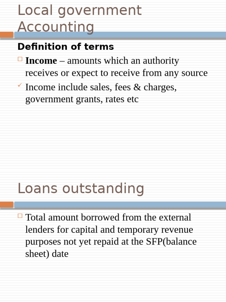 6 - Local Government Accounting | PDF | Expense | Loans