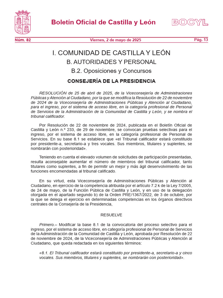 BOCYL-D-02052025-4 (1) | PDF | Gobierno