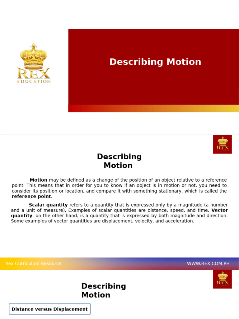 Describing Motion | PDF | Acceleration | Speed