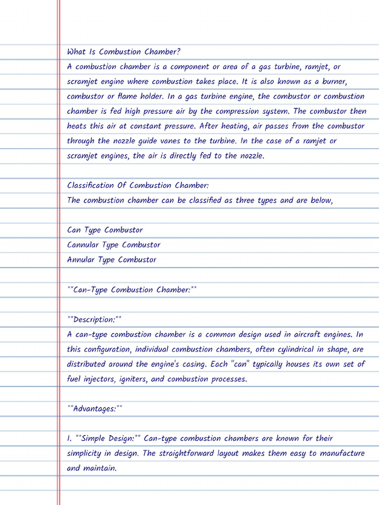 Types of Combustion Chamber | PDF