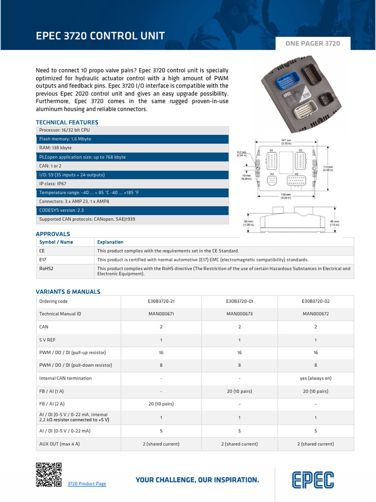 Epec 3720 Control Unit Datasheet | PDF | Computer Architecture ...