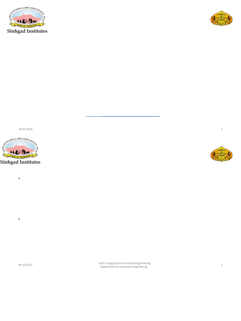 Unit 6 Logical And Functional Programming Pdf Functional Programming Programming Language