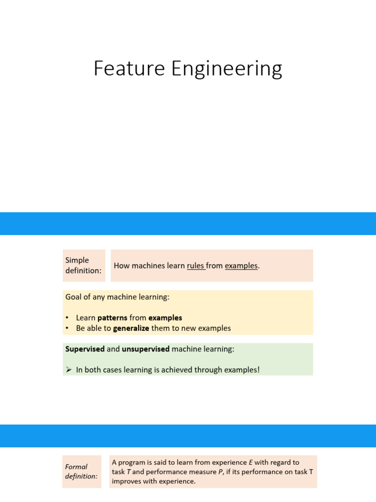Lecture 2.2 Example Data Preparation Feature Engineering | PDF | Machine Learning | Algorithms
