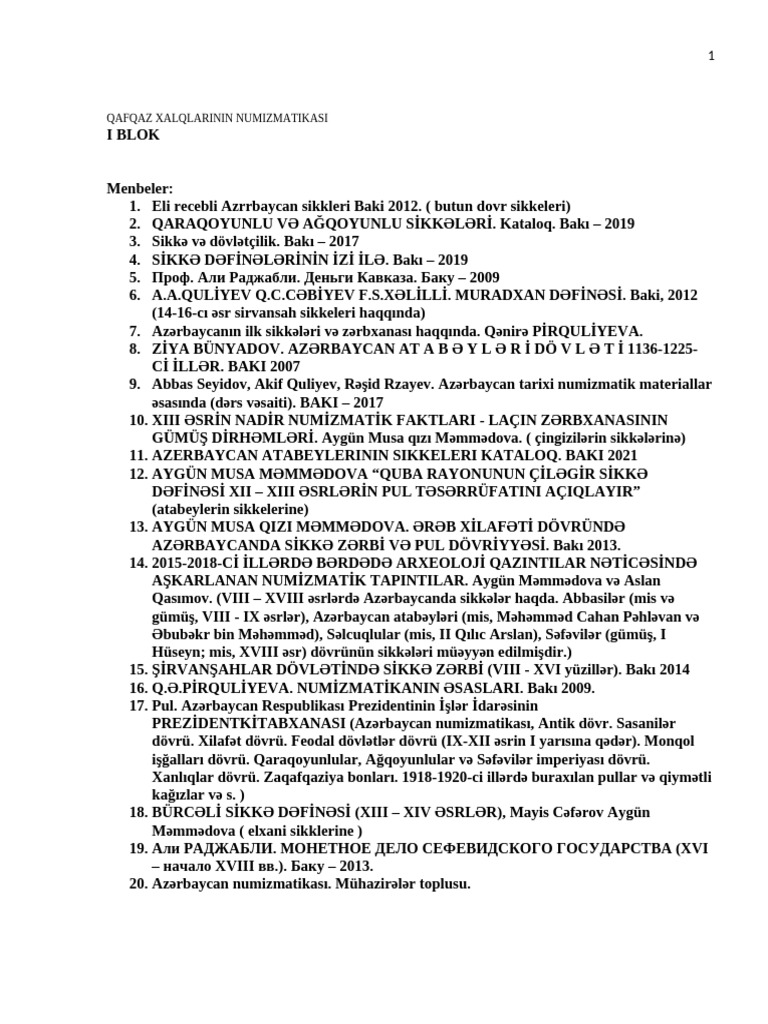 Numiz Imt Suallar | PDF