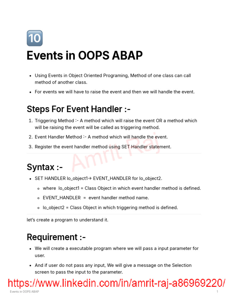 Sap Ooabap | PDF | Method (Computer Programming) | Class (Computer Programming)