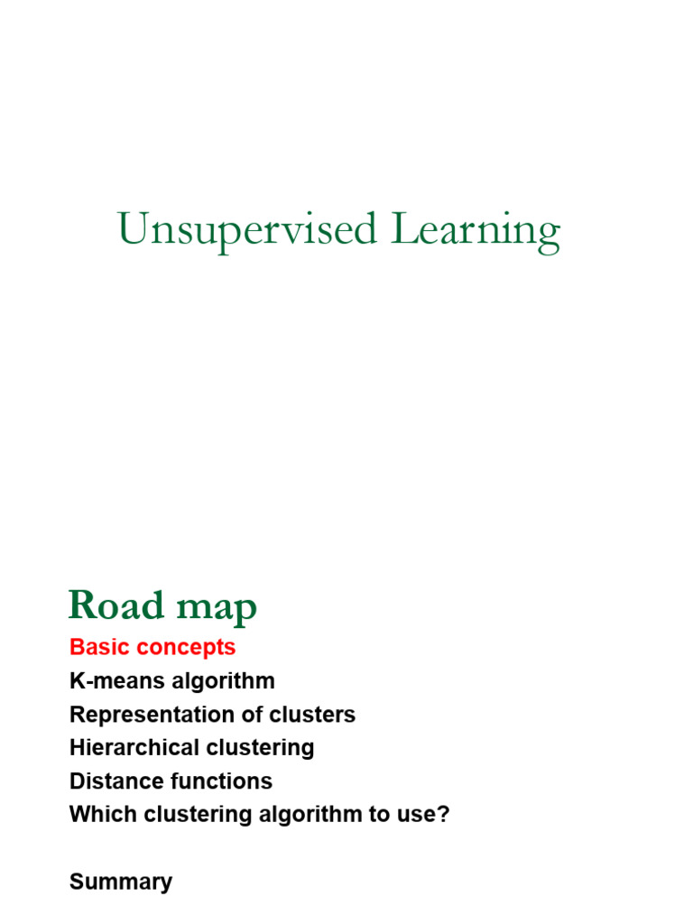 Lecture 4.6 Unsupervised-Learning Clustering | PDF | Cluster Analysis | Algorithms And Data ...