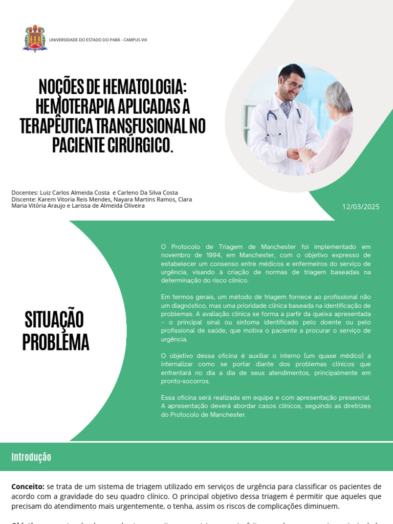 Protocolo de Triagem de Manchester em Urgências | PDF | AVC | Dor
