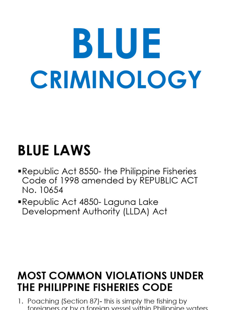 LESSON 9 Blue Criminology | PDF | Overfishing | Water