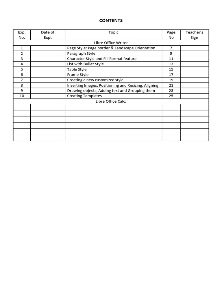LO Writer Prac Ques & Procedure For Record | PDF | Icon (Computing) | Cursor (User Interface)