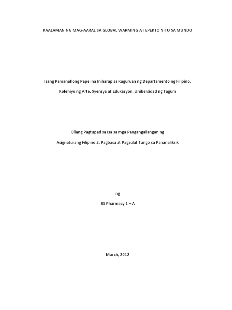 Filipino Project | PDF
