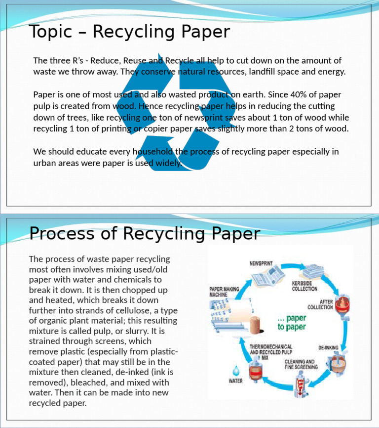 Benefits and Process of Paper Recycling | PDF